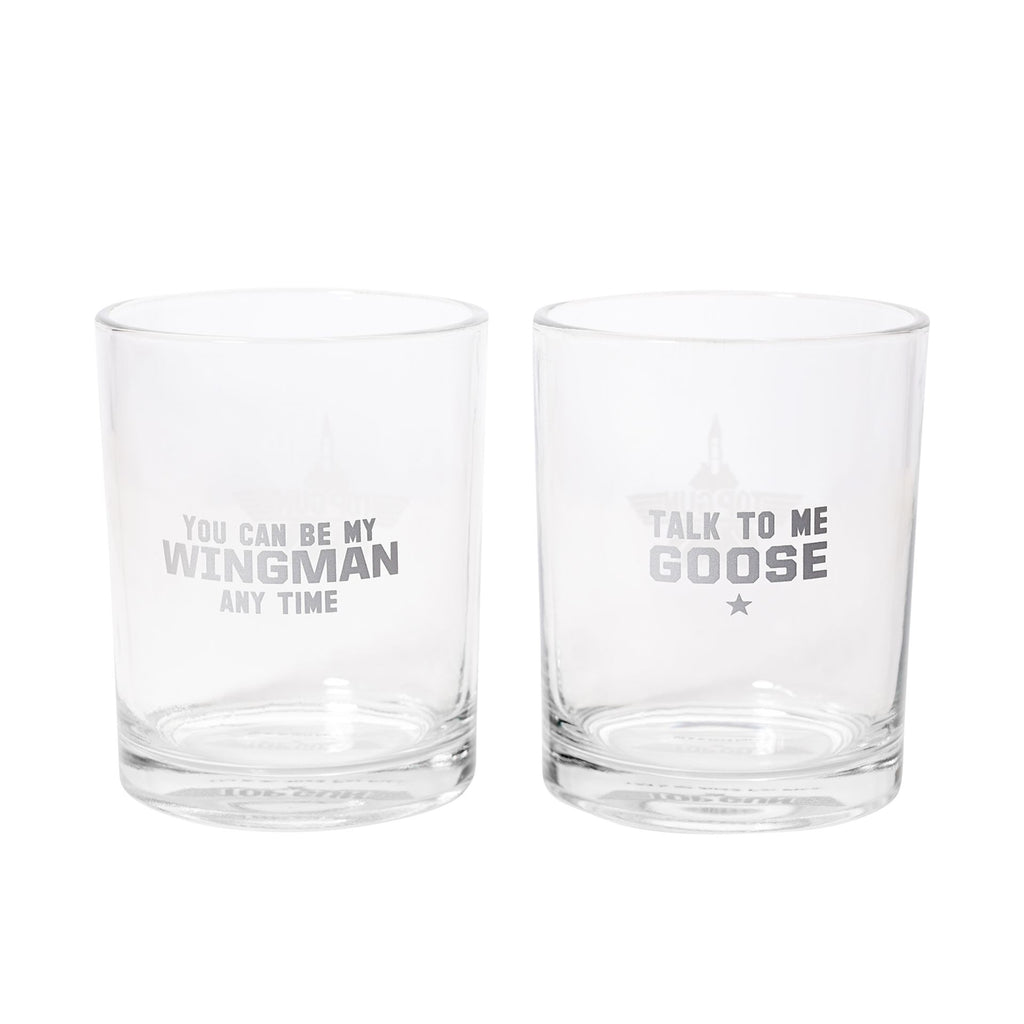 Tumbler Set: Glass Wingman Goose - Boxed - Top Gun – Giftology